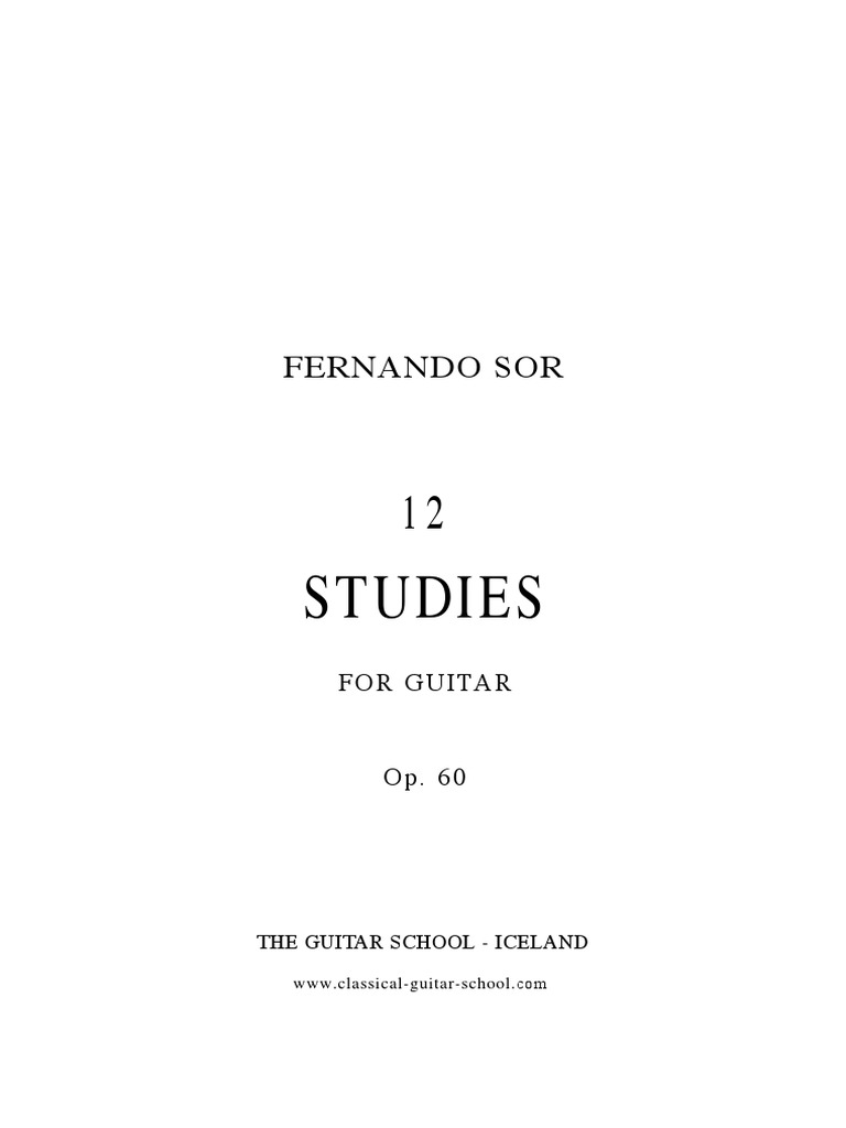 Estudios Fernando Sor PDF | PDF