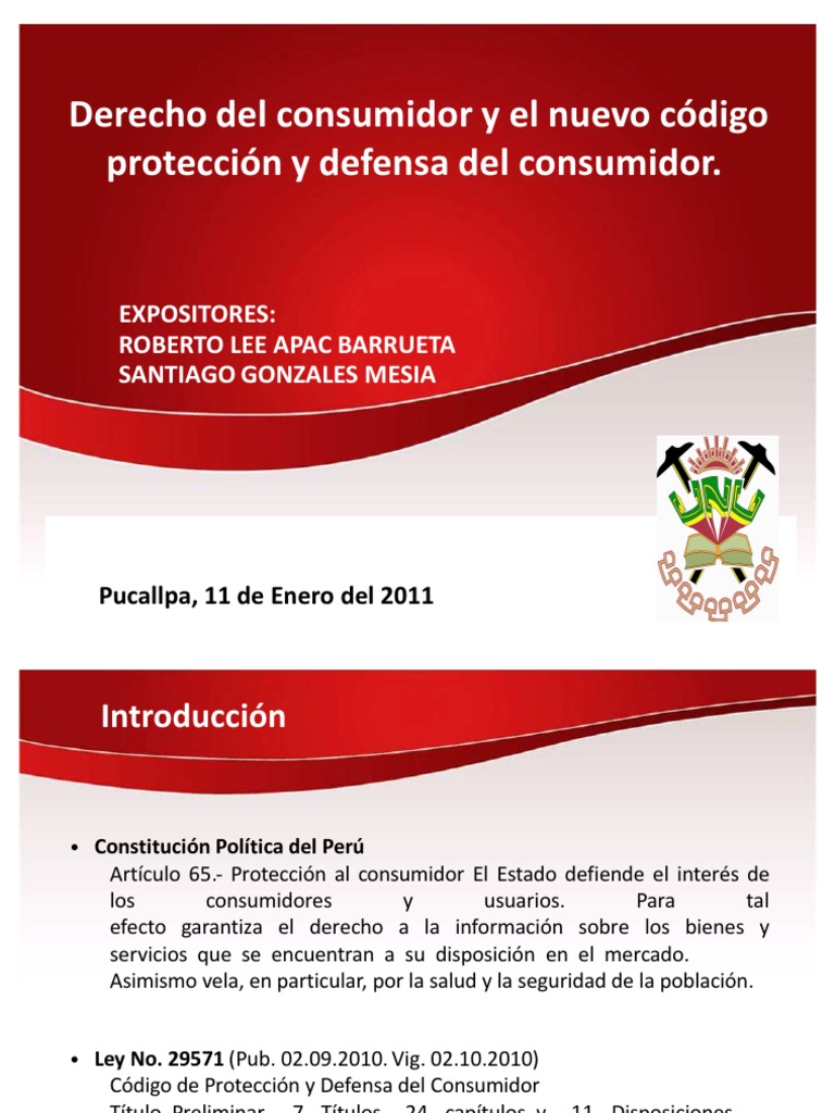 Codigo de Proteccion y Defensa Del or | PDF | Protección al Consumidor | Los consumidores