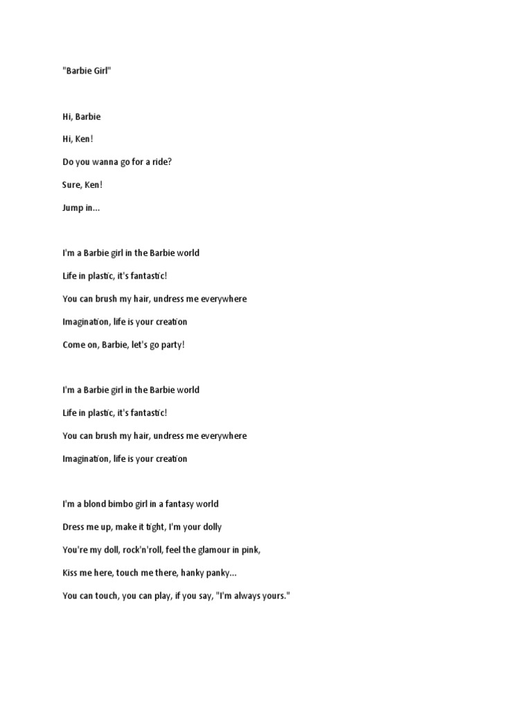 Barbie Girl-WPS Office | PDF