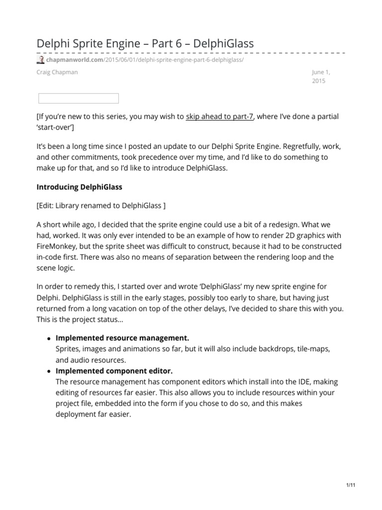 Delphi Sprite Engine Part 6 DelphiGlass | PDF | Computer Programming | Computer Engineering