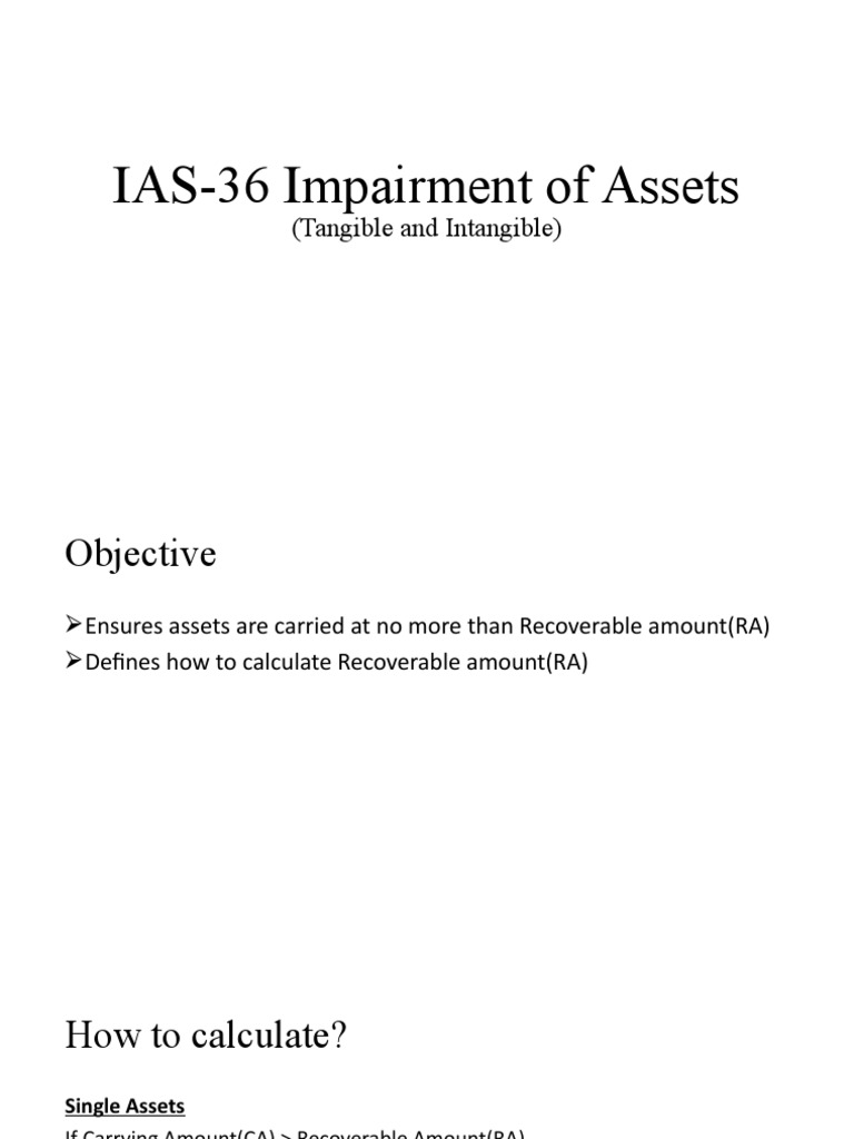 IAS-36 Impairment of Assets | PDF | Market (Economics) | Financial ...