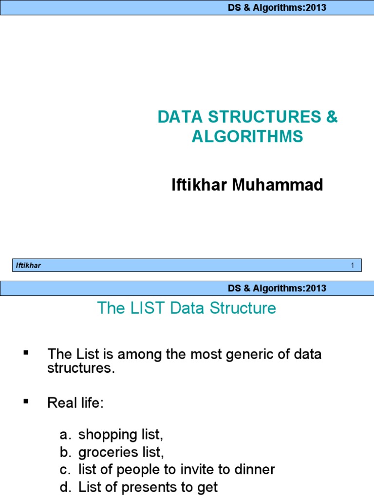List And Linked List Pdf Array Data Structure Pointer Computer 9839