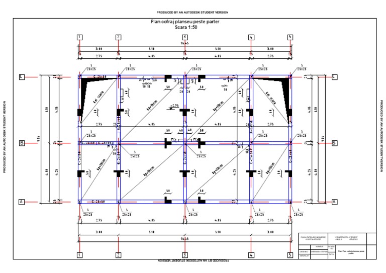 Plan Cofraj Planseu Peste Parter | PDF