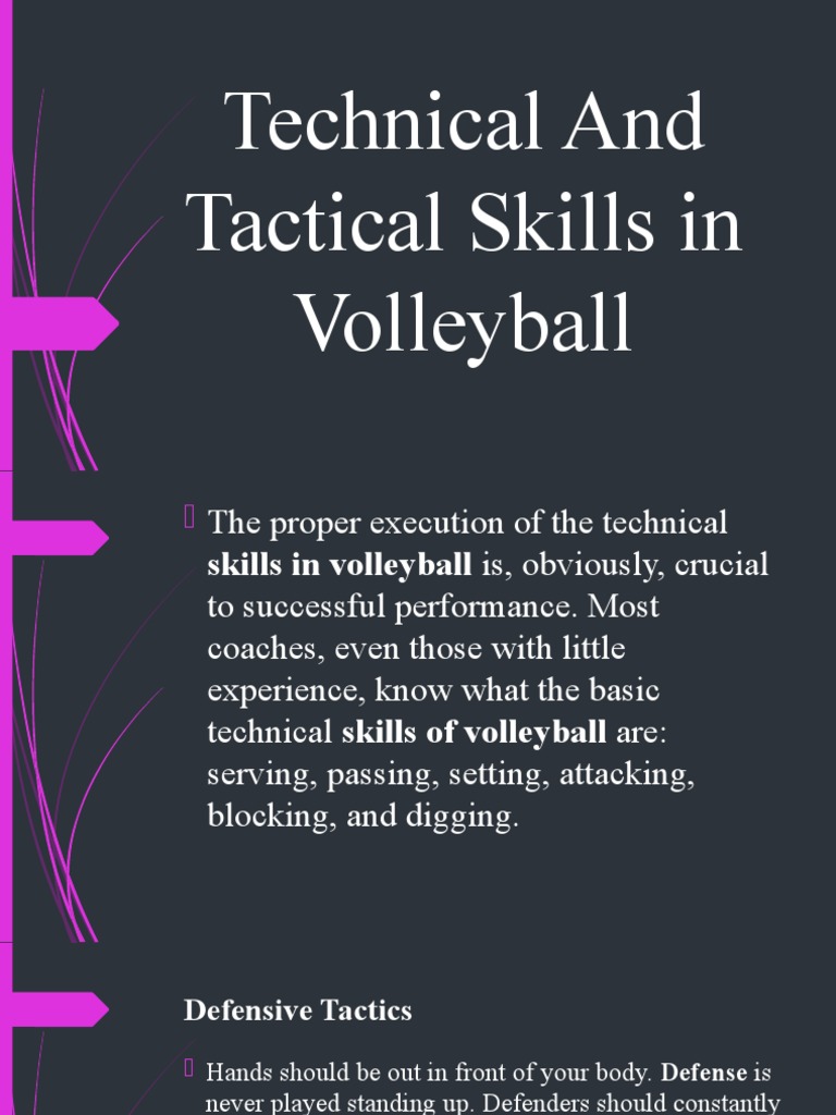 Volleyball Technical and Tactical Skills | PDF | Sports & Recreation ...