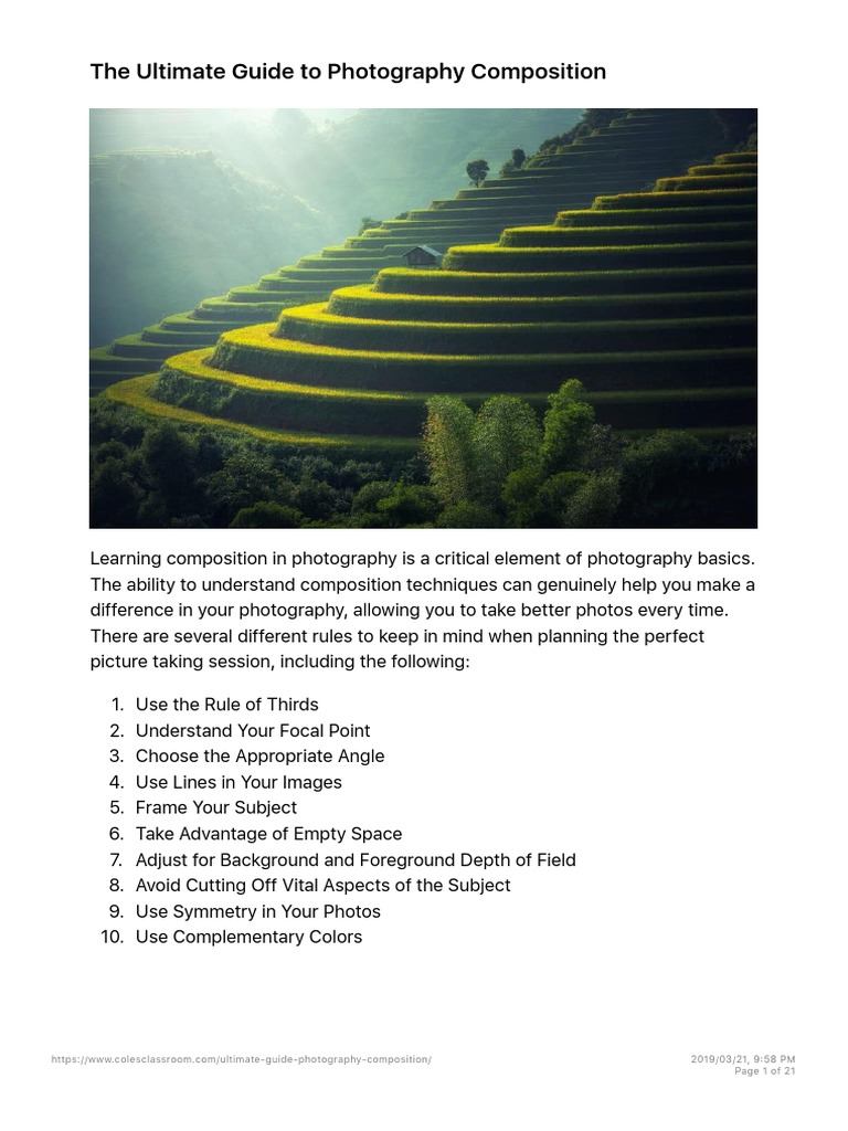 The Ultimate Guide To Photography Composition | PDF | Composition ...