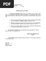Affidavit of Loss Diploma | PDF | Affidavit | Legal Documents