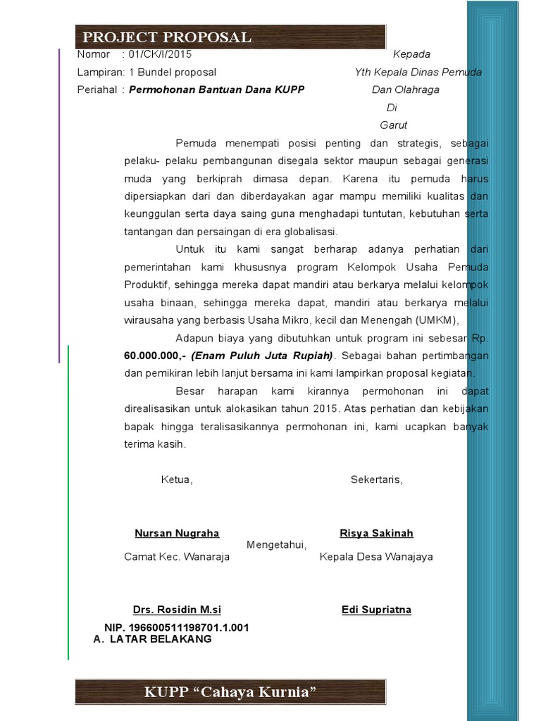Dokumen - Tips - Proposal Jadi Batu Bata | PDF | Ilmu Sosial