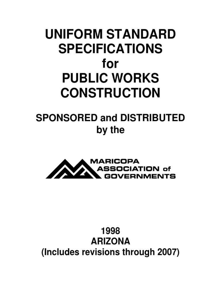 Uniform Standard Specifications For Public Works Construction | PDF ...