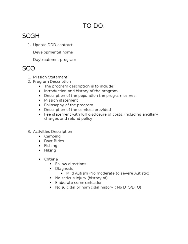 SCGH Day Treatment Program Overview | PDF