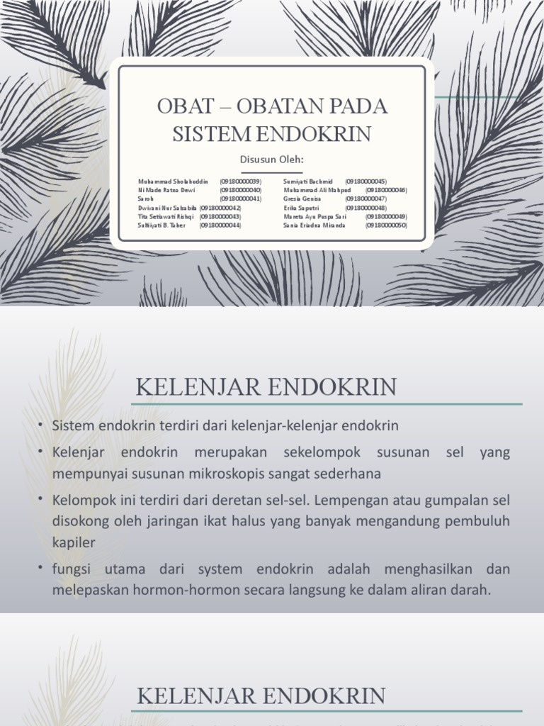 Obat - Obatan Pada Sistem Endokrin Kelompok 4 Kep 2a | PDF