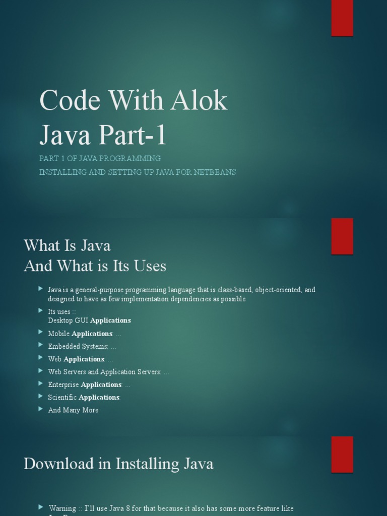 Code With Alok Java Part-1: Part 1 of Java Programming Installing and ...