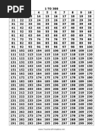 Tableau des Nombres de 1 à 365 | PDF
