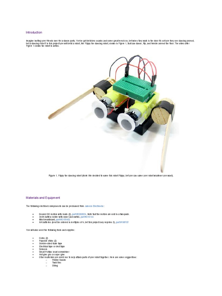 Figure 1. Flippy The Dancing Robot (Note: We Decided To Name This Robot ...
