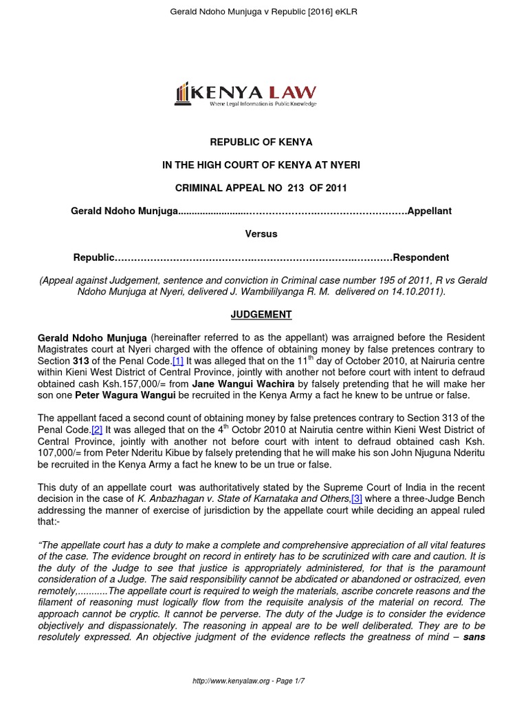 Criminal Appeal 213 of 2011 PDF | PDF | Reasonable Doubt | Sentence (Law)