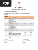 Monthly HSE Performance Report | PDF | Microsoft Word | Safety