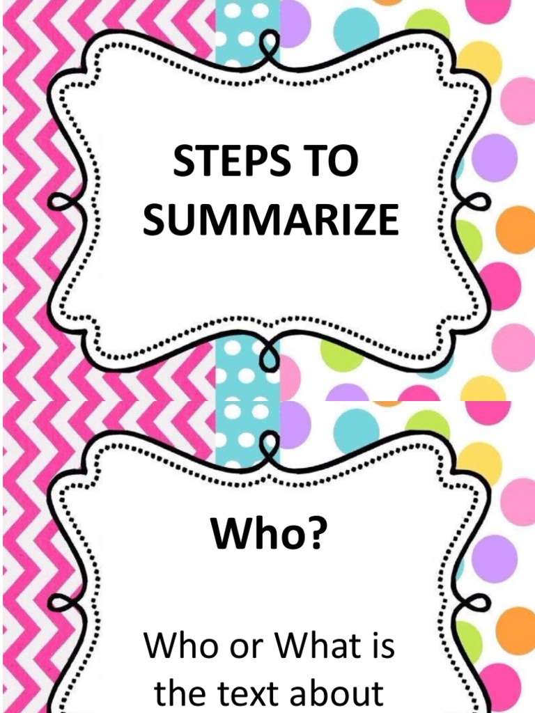 Steps To Summarize | PDF