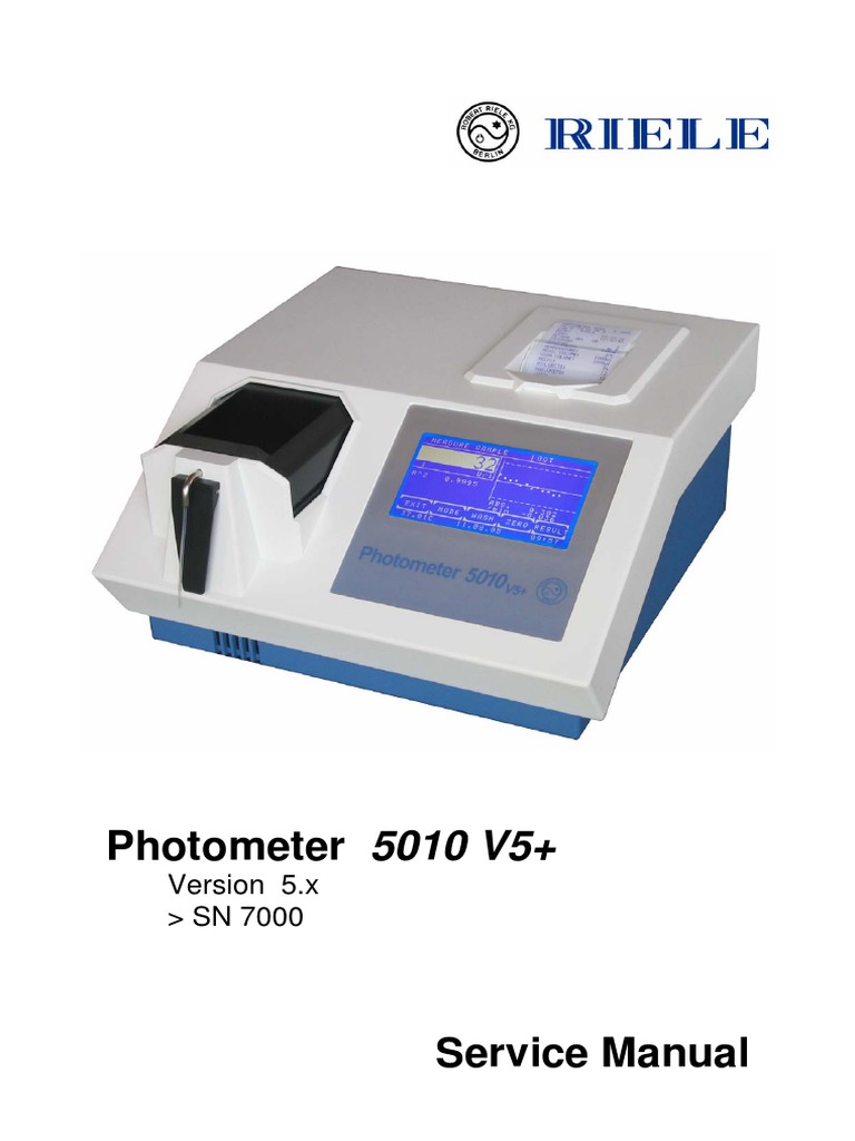 Photometer 5010 V5+ Service Manual | PDF | Analog To Digital Converter | Electrical Connector