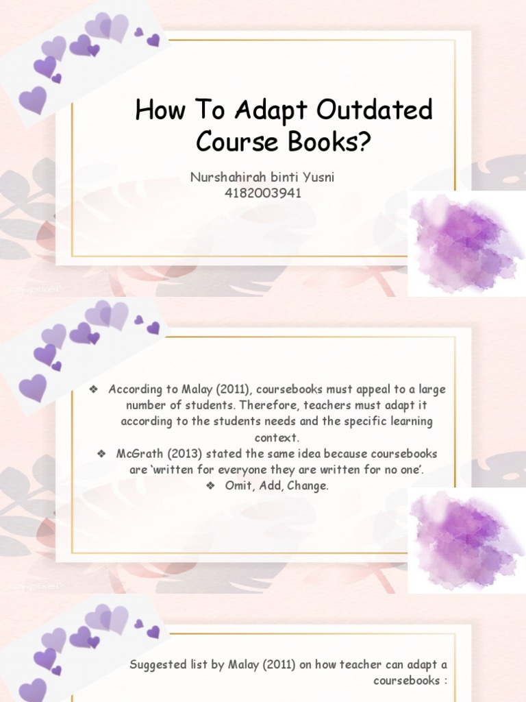 How To Adapt Outdated Course Books (Slides) | PDF | Textbook | Teachers
