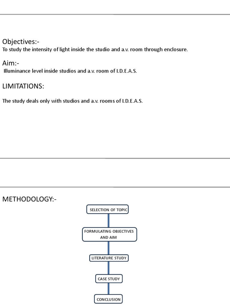 An Analysis of Lighting Levels in Studios and Audio Visual Rooms at ...