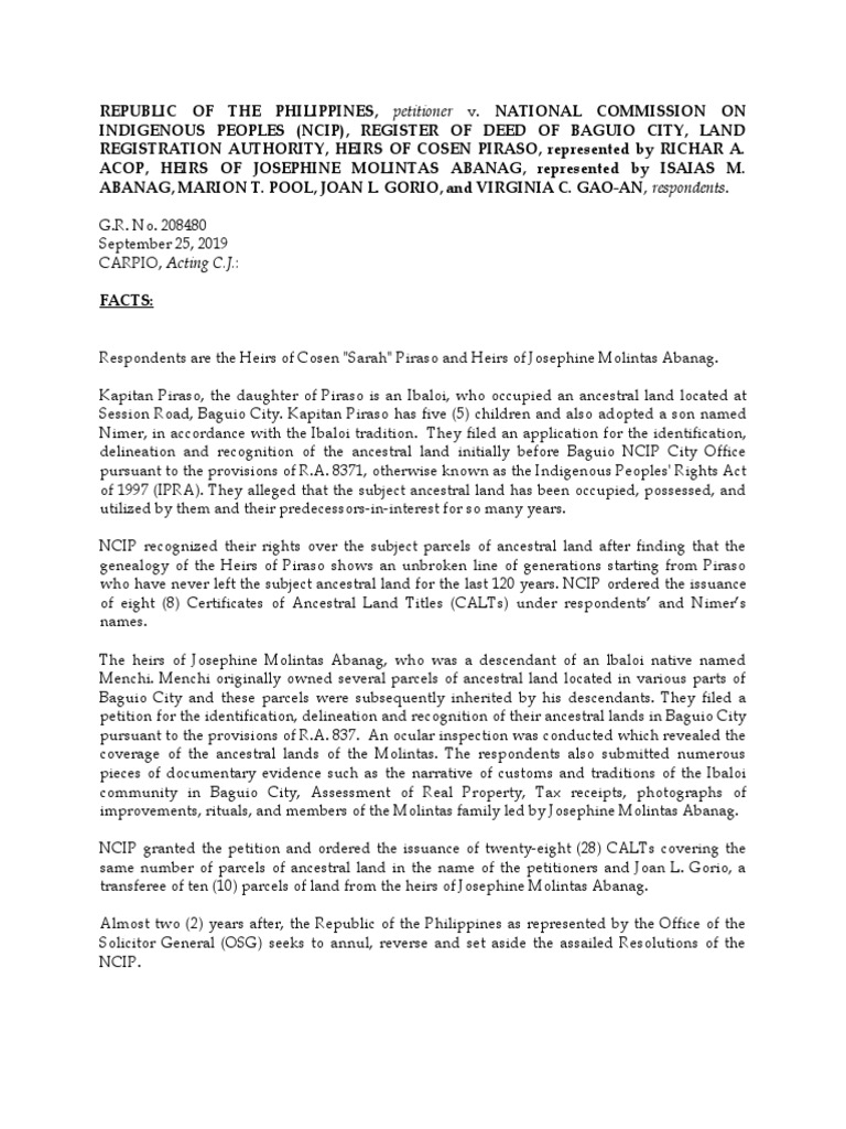 REPUBLIC V NCIP | PDF | Injunction | Legal Concepts