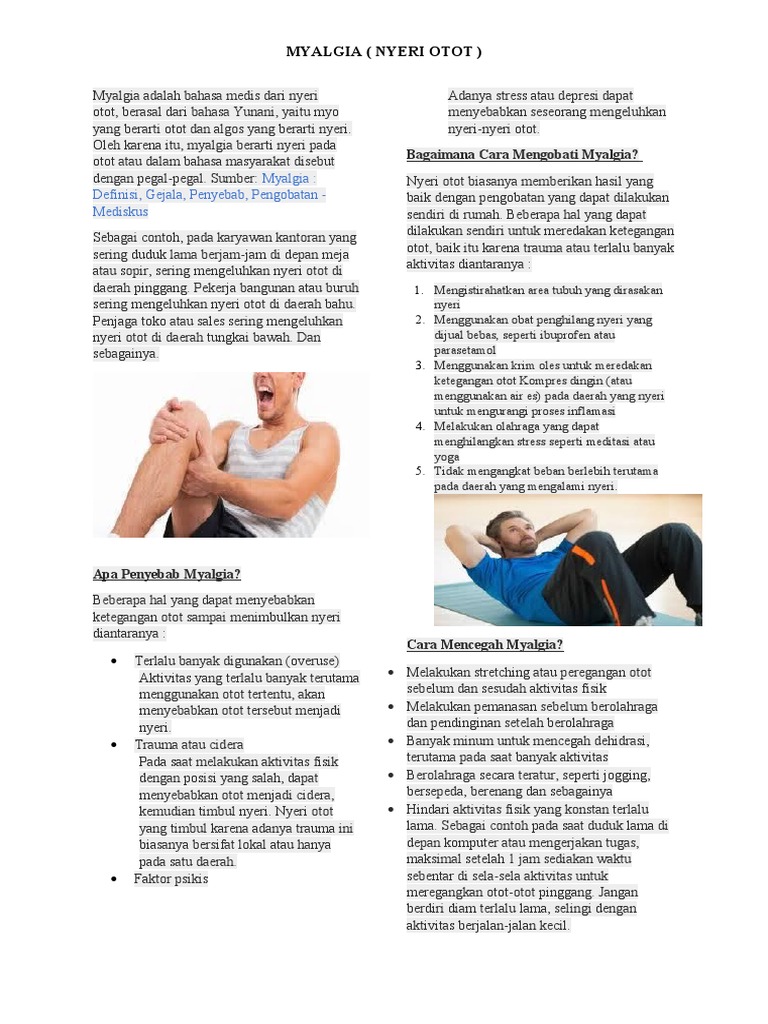 Leaflet MYALGIA | PDF