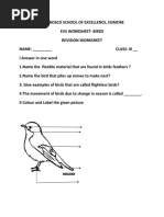 CLASS 3 SCIENCE CHAPTER 3 BIRDS Mrs. Geetarani Das | PDF | Birds | Feather