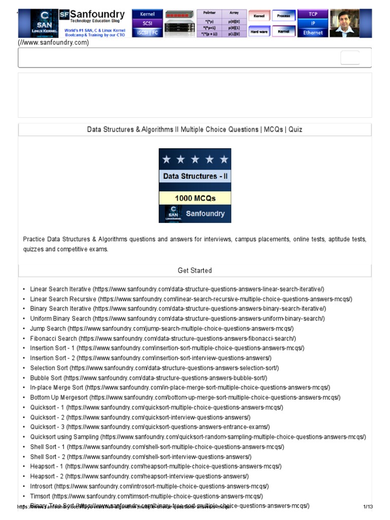 Floyd-Warshall Algorithm Questions and Answers - Sanfoundry PDF | PDF | Discrete Mathematics ...