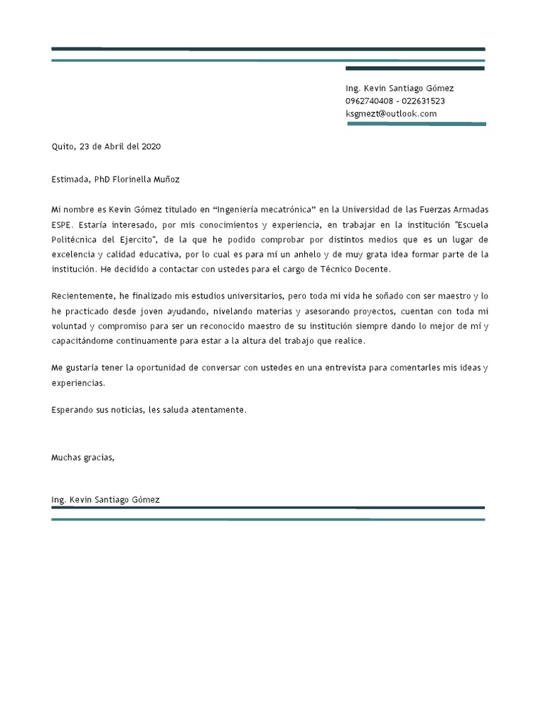 Carta A PHD Florinella Muñoz | PDF