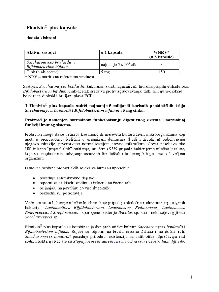 FLONIVIN PLUS Kapsule PDF | PDF