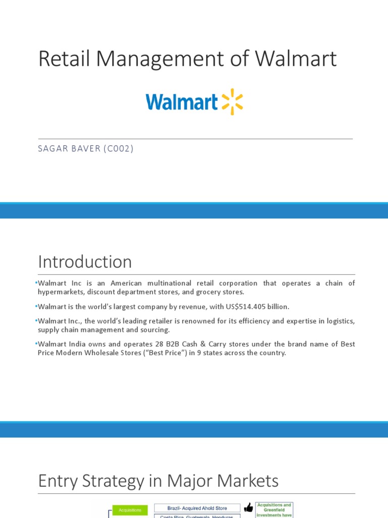 Retail Management of Walmart | PDF | Retail | Market Segmentation
