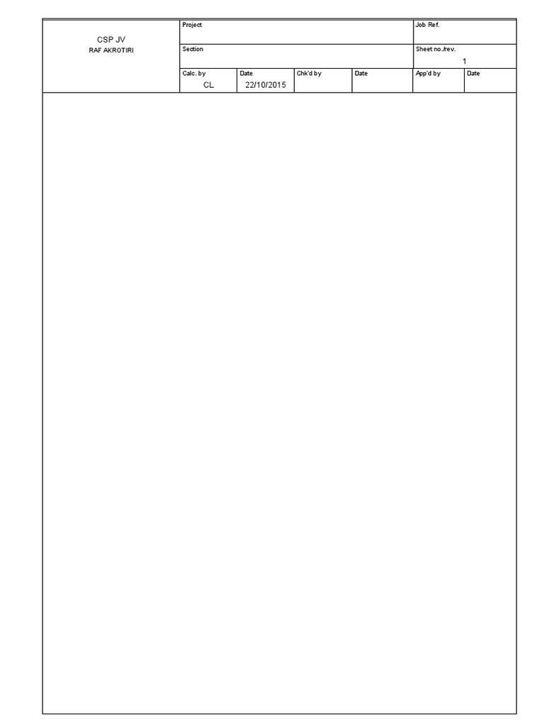 Blank Calculation Sheet | PDF