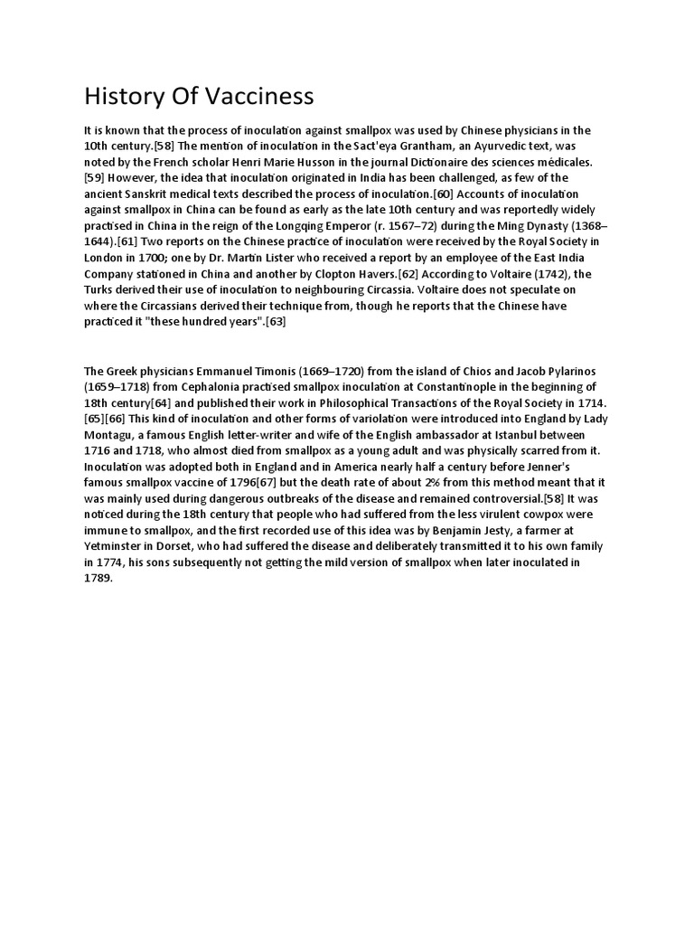 History of Vaccines | PDF | Inoculation | Vaccination