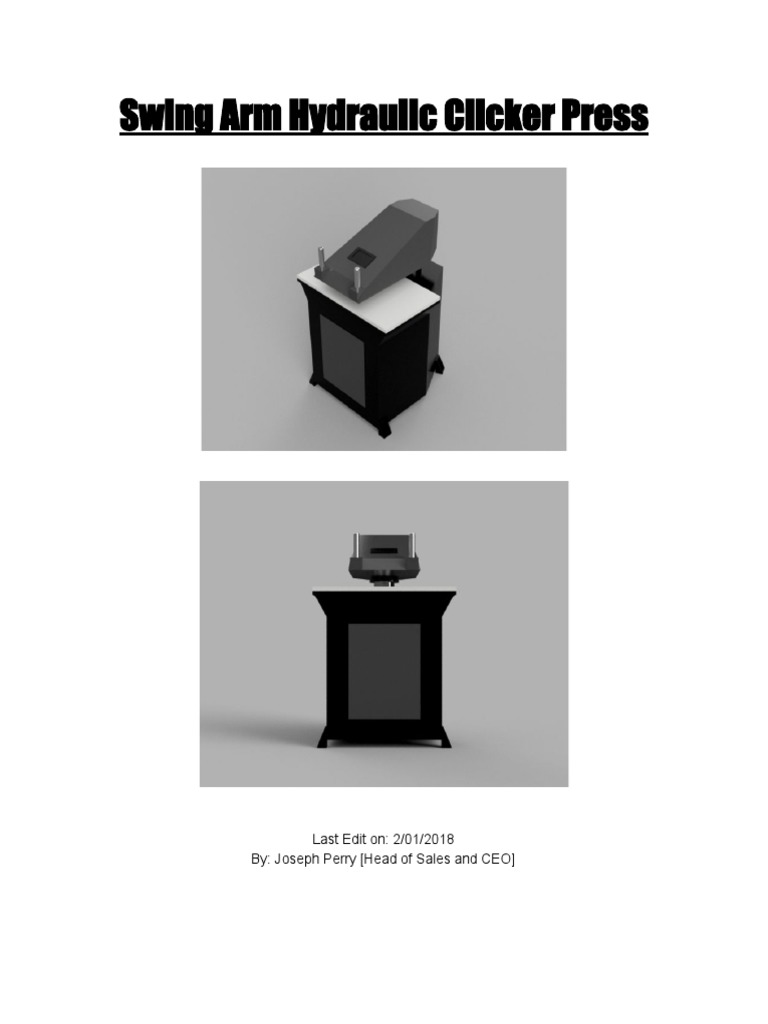 Swing Arm Hydraulic Clicker Press | PDF | Electrician | Nature