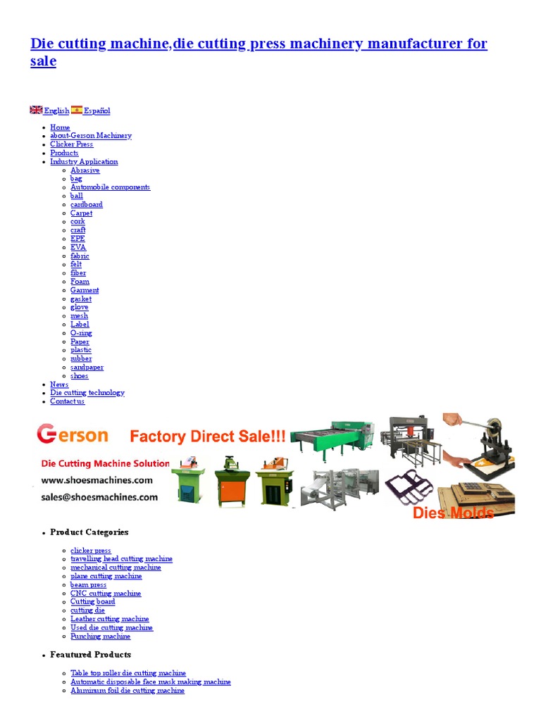 Atom Clicker Press SE20, SE8, SE20C, SE22, SE24, SE25 - Die Cutting ...