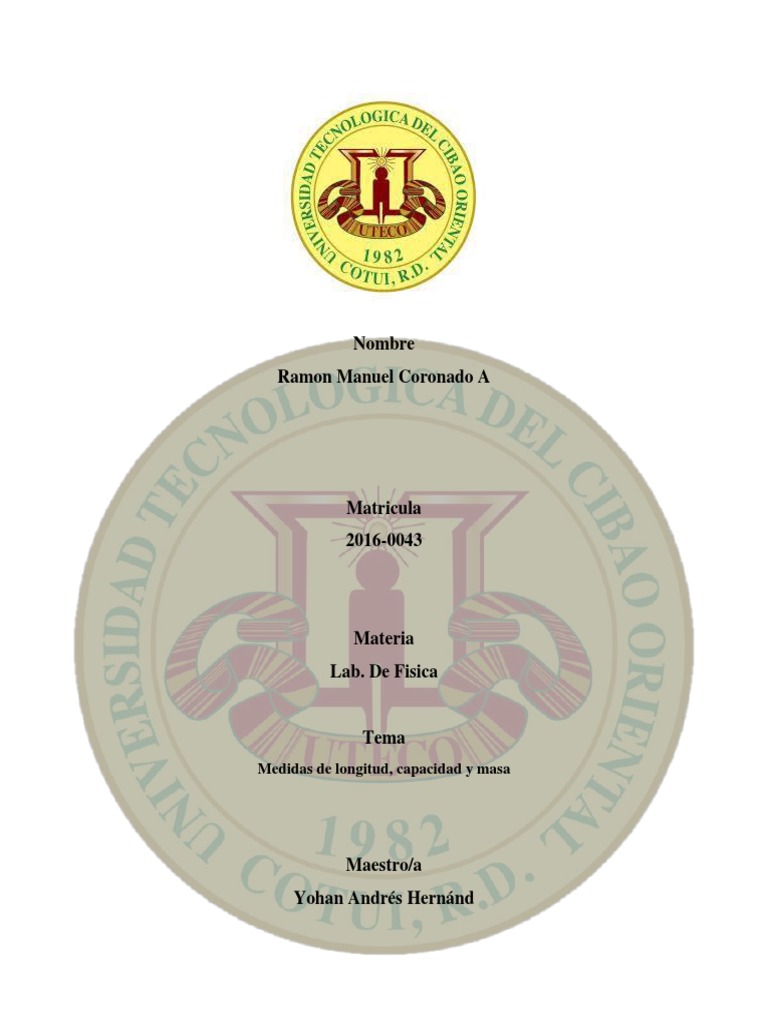 Medidas de Longitud, Masa y Capacidad | PDF | Volumen | Kilogramo
