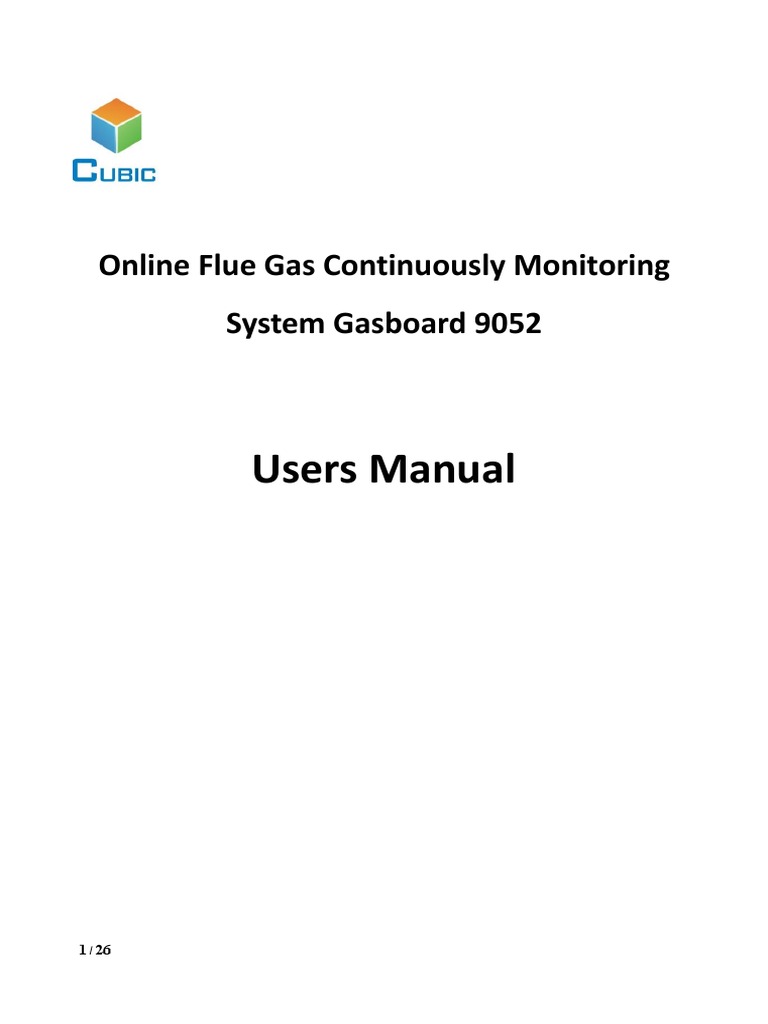 Users Manual of Flue Gas Monitoring System EN | PDF | Pump | Valve
