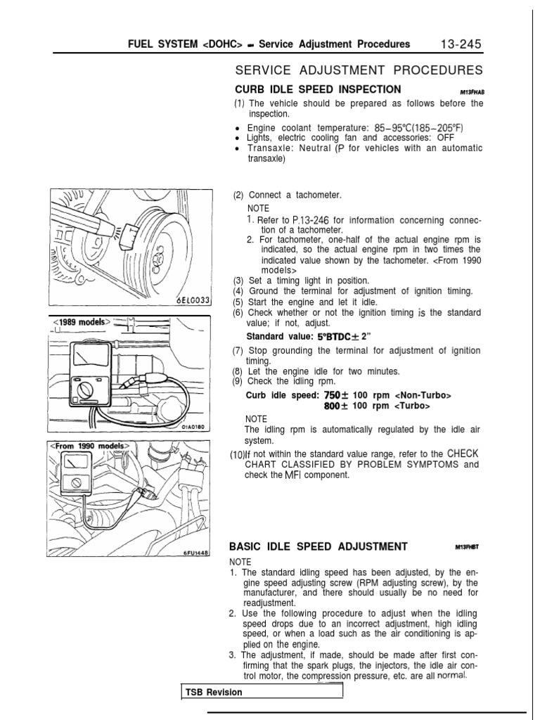 4G63 Engine Timing and Idle Adjustment | PDF | Throttle | Ignition System