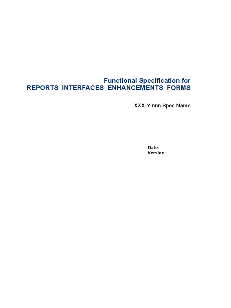 Basic FS | PDF | Specification (Technical Standard) | Systems Engineering