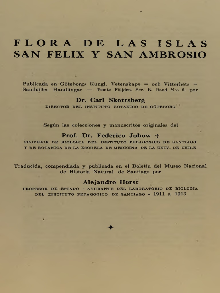 Flora de Las Isla San Felix y San Ambrosio | PDF | Hoja | Flores