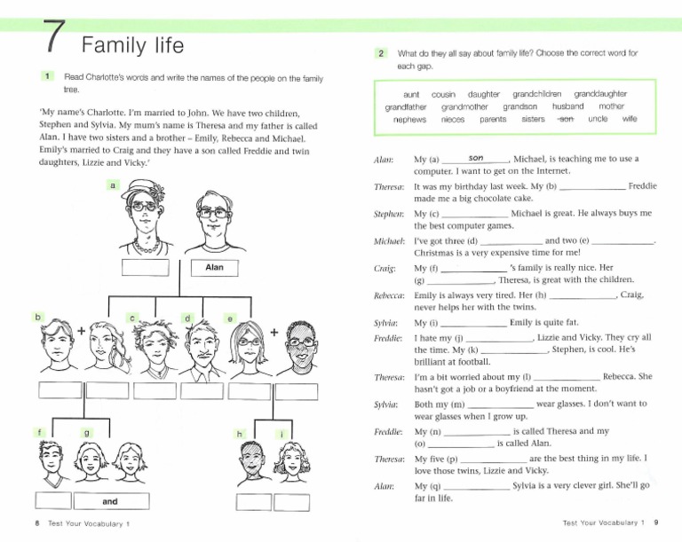 The Family Vocabulary | PDF