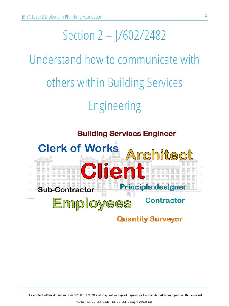Section 2 - J/602/2482 Understand How To Communicate With Others Within ...