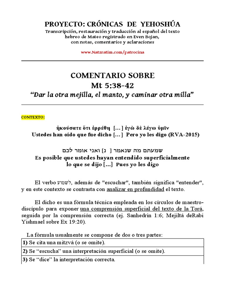 Significado de "Dar la otra mejilla" | PDF | Venganza | Violencia