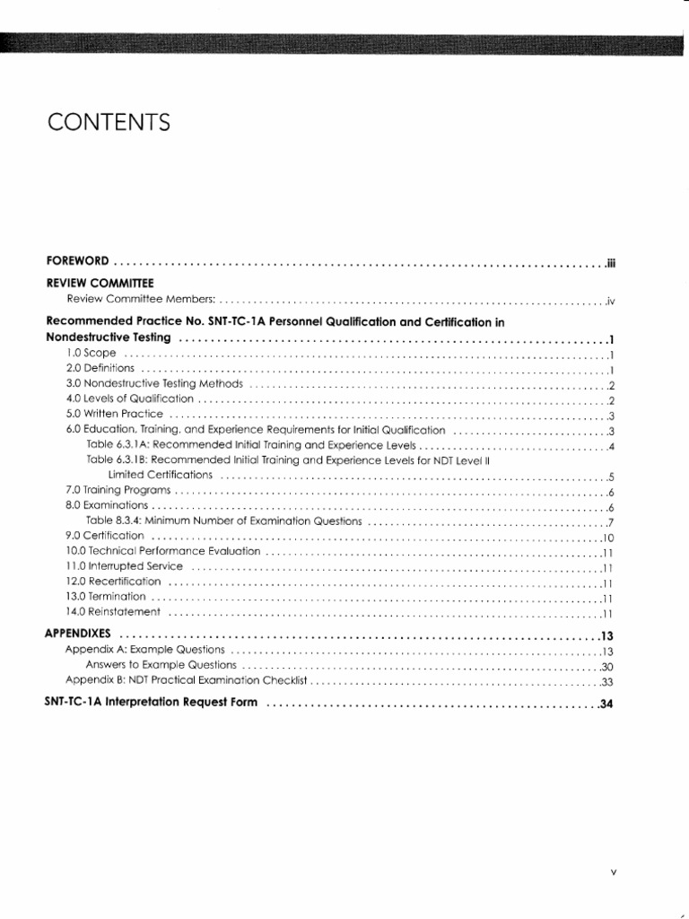 SNT-TC-1A Level II Certification Guidelines | PDF | Nondestructive ...