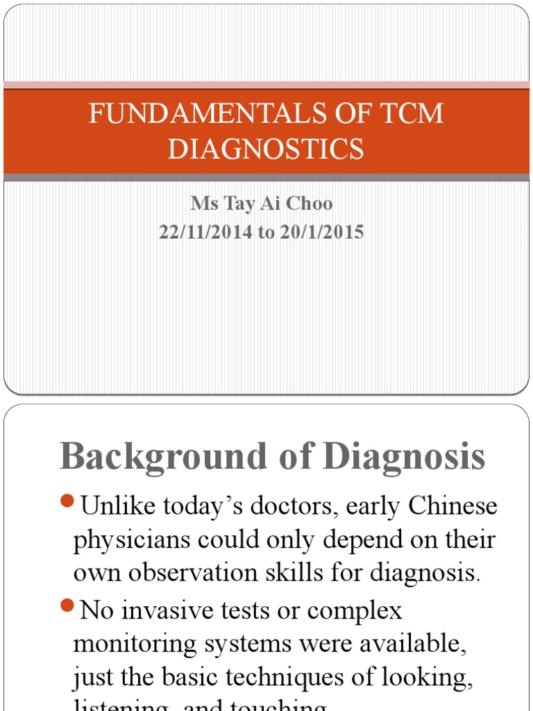 TCM Diagnostics: Key Principles and Methods | PDF | Traditional Chinese ...