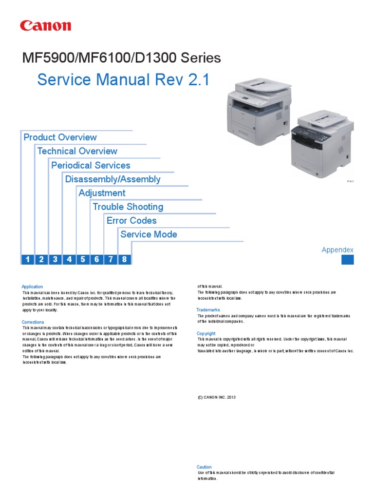 D1300 MF5900 MF6100 Series SM Rev2.1 | Electronic Circuits | Laser