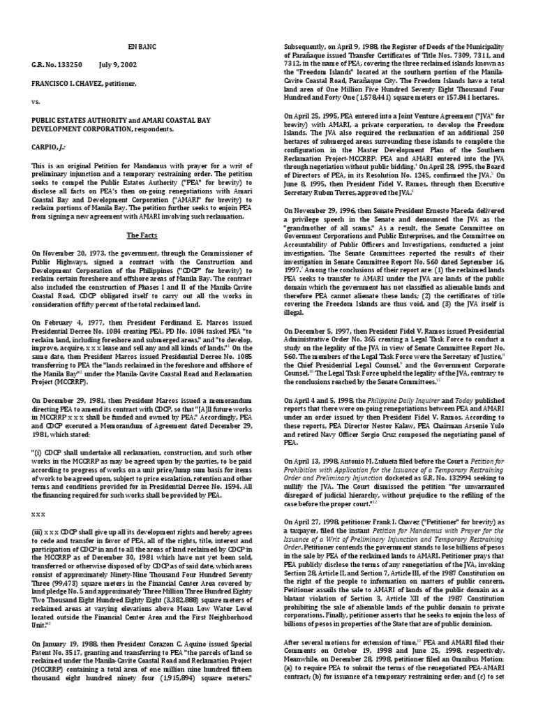 Mandamus Petition vs. PEA and AMARI | PDF | Standing (Law) | Mandamus