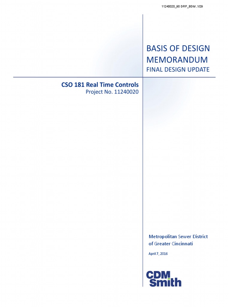 CSO 181 Real Time Controls BDM Final Design Update | PDF | Combined ...