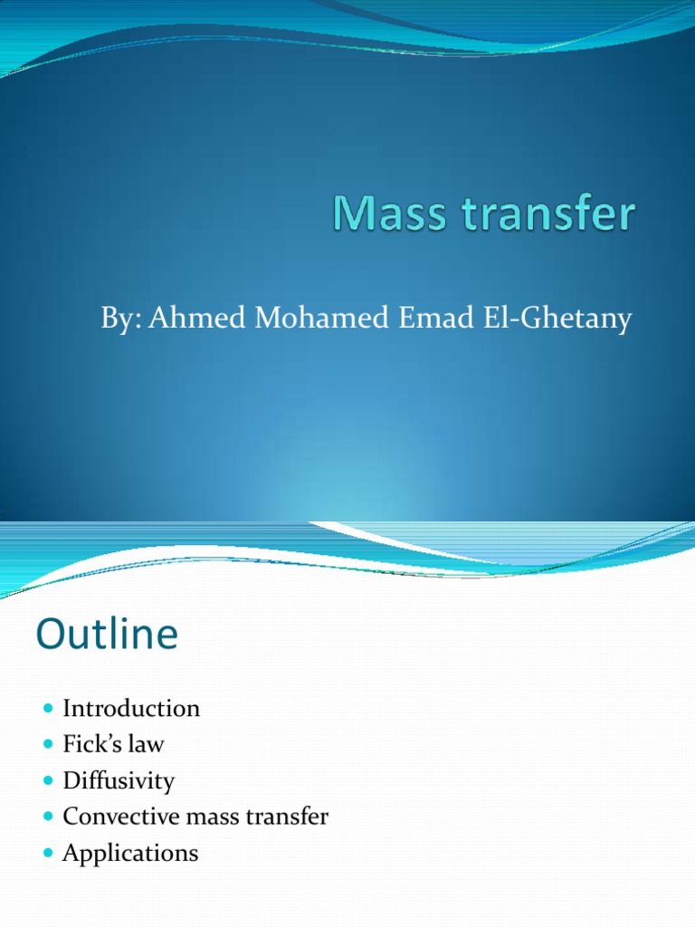 Mass Transfer | PDF | Diffusion | Solution