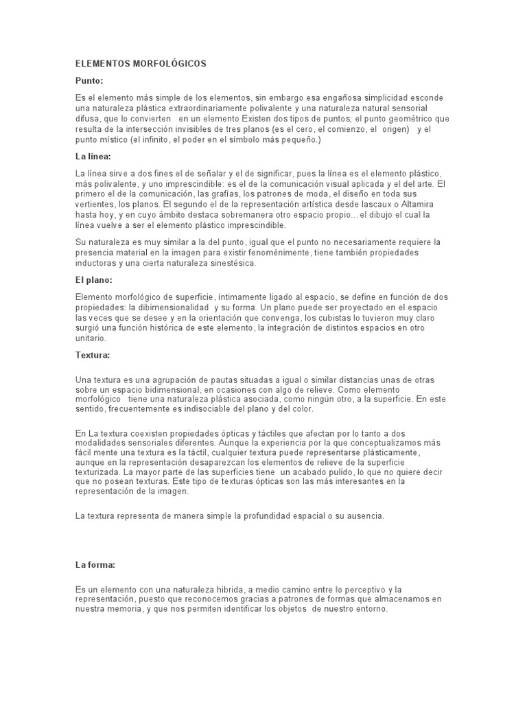 Elementos Morfológicos y Dinámicos | PDF | Ritmo | Color