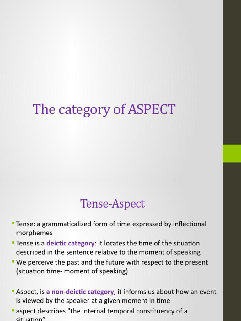 Aspect Full | PDF | Grammatical Tense | Symbols